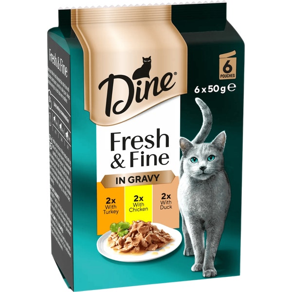 DINE Fresh & Fine Adult Wet Cat Food in Gravy Chicken or Turkey | DINE® AU